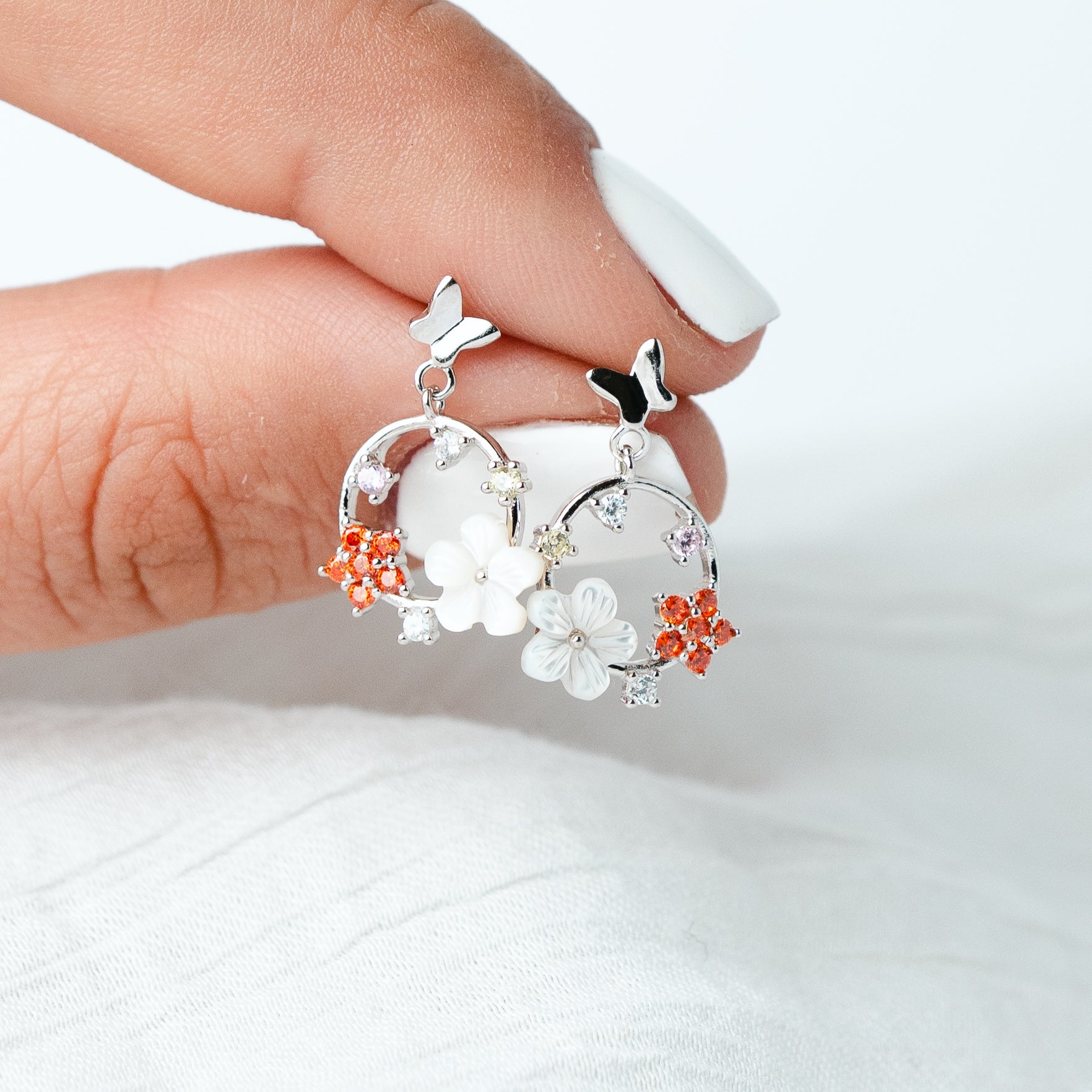 Aros pegados flores – Silene.cl